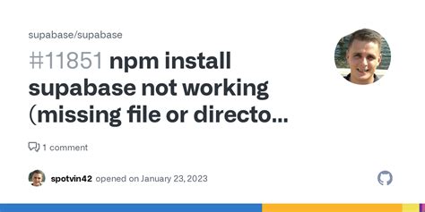 Npm Install Supabase Not Working Missing File Or Directory For Node