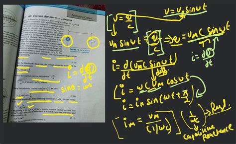 5 Ac Voltage Applied To A Capacitoralternoting Currente 78 Shows An Ac