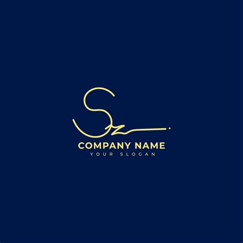 Sz Initial Signature Logo Vector Design 30714843 Vector Art At Vecteezy