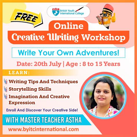 Creative Writing Masterclass British Youth International College
