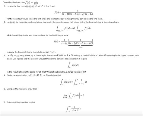 solved consider the function f z 1 z41 1 locate the four