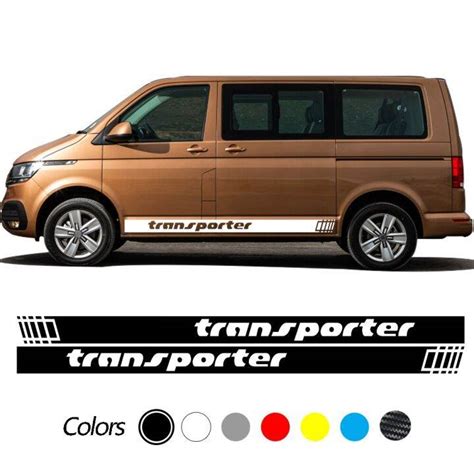 Car Door Side Skirt Striped Graphic Decals For Volkswagen Vw