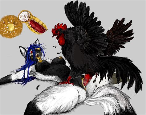 Rule 34 Anthro Avian Bird Bodily Fluids Breasts Canid Canine Chicken