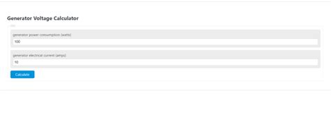 Generator Voltage Calculator Calculator Academy