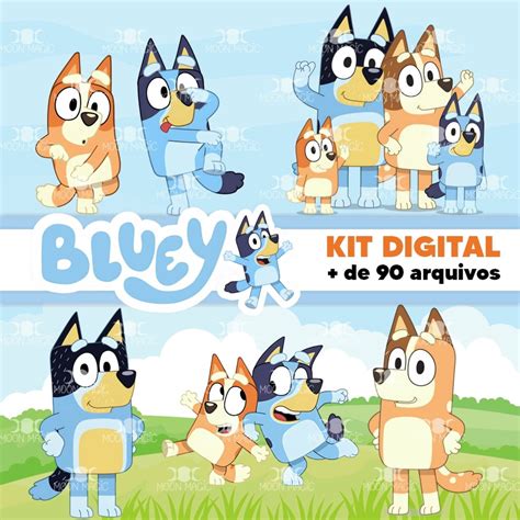 Kit Digital Bluey Loja Moon Magic Elo7 Produtos Especiais