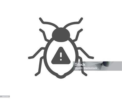 software bug icon cyber attack sign vector stock illustration