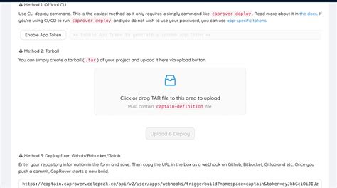 [feature] Upload Code Files Tarball · Issue 767 · Coollabsio Coolify · Github