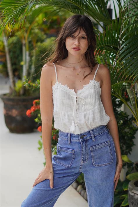 Luna Cami White Boho Hippy Chic