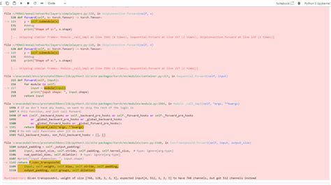 Given Transposed1 Weight Of Size 768 128 3 3 3 Expected Input 4 512 3 3 3 To Have