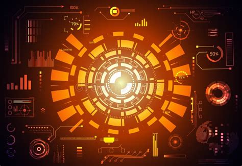 Abstract Technology Ui Futuristic Concept Hud Interface Hologram Stock