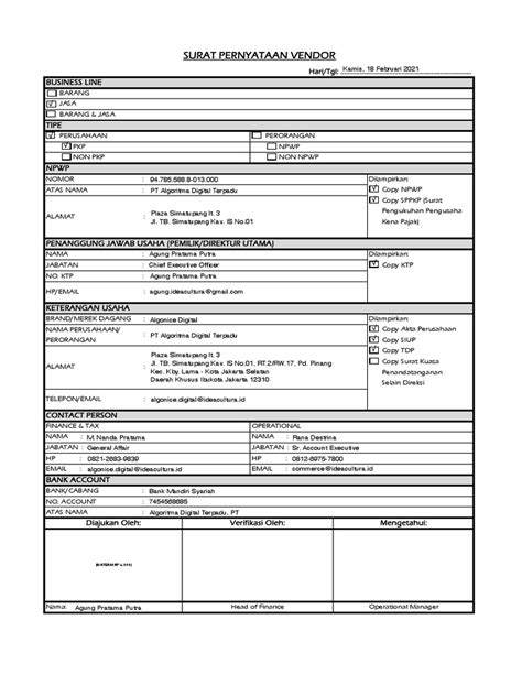 Vendor Statement Letter Pdf