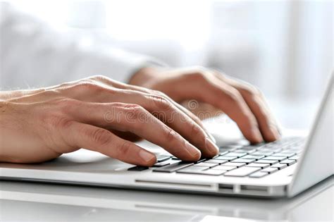 Hands Efficiently Typing On Laptop Keyboard A Close Up View Of Fast And Accurate Keystrokes