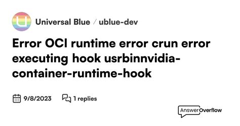 Error Oci Runtime Error Crun Error Executing Hook `usrbinnvidia