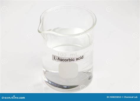 L Ascorbic Acid Is A Chemical Ingredient In Beauty Product Stock Image