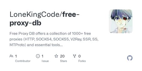 Github Lonekingcodefree Proxy Db Free Proxy Db Offers A Collection Of 1000 Free Proxies