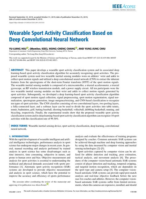Pdf Wearable Sport Activity Classification Based On Deep Convolutional Neural Network