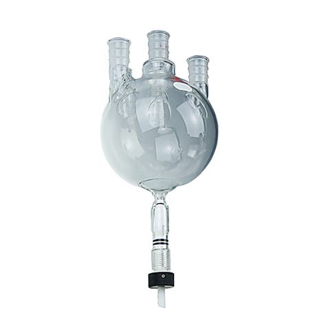 Flask Spherical Three Neck Zero Dead Space Valve