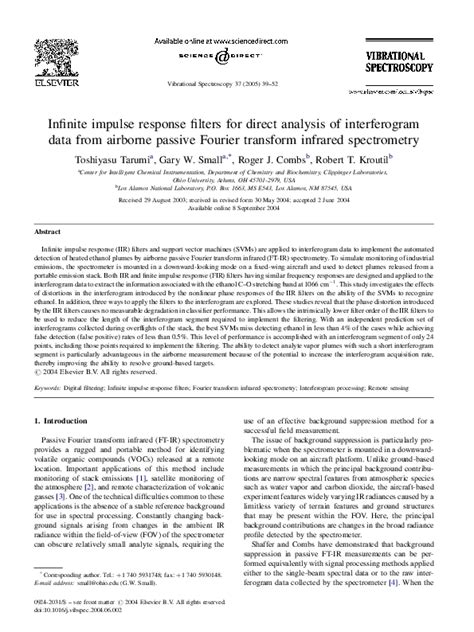 pdf infinite impulse response filters for direct analysis of