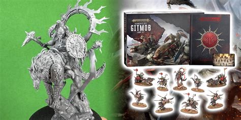 Age Of Sigmar Gitmob Army Set Up Close Bell Of Lost Souls