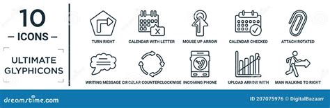 Circular Counterclockwise Arrows Concept Vector Linear Icon Isolated On