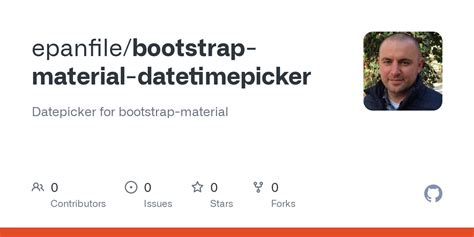 GitHub Epanfile Bootstrap Material Datetimepicker Datepicker For Bootstrap Material