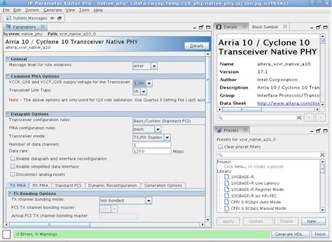 2 4 Using The Cyclone® 10 Gx Transceiver Native Phy Ip Core
