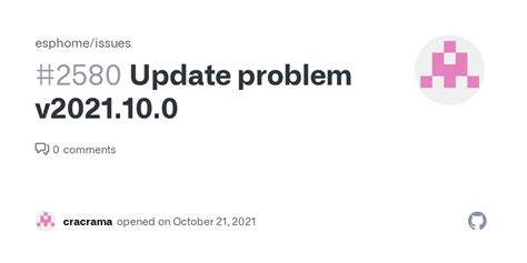 Update Problem V Issue Esphome Issues GitHub