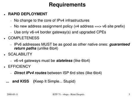 PPT IPv Rapid Deployment On IPv Infrastructures Rd PowerPoint
