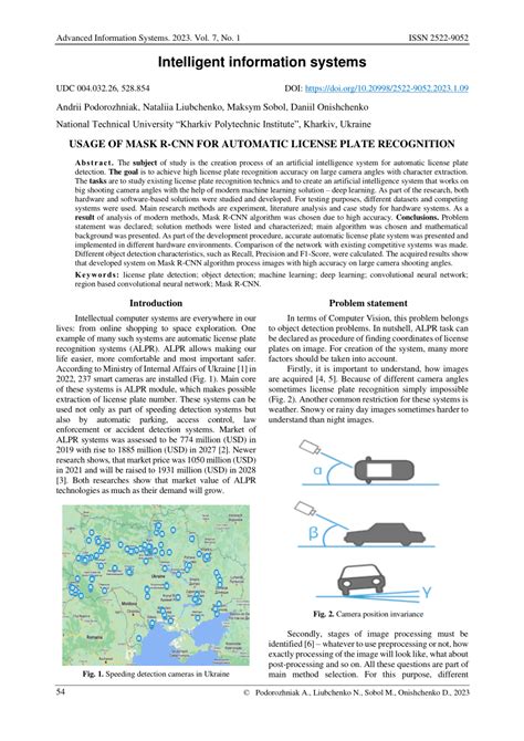 Pdf Usage Of Mask R Cnn For Automatic License Plate Recognition