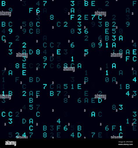 Abstract Matrix Background Cyan Sparse Hexadecimal Background Small