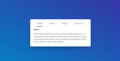 Simple Project Navigation In Tabs Using Html Tailwindcss And Javascript Still Need Some