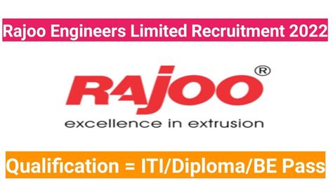 rajoo engineers limited recruitment 2022