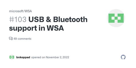Usb And Bluetooth Support In Wsa · Issue 103 · Microsoftwsa · Github