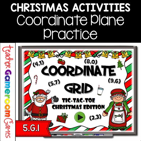 Coordinate Grid Christmas Tic Tac Toe Powerpoint Game Teacher Gameroom