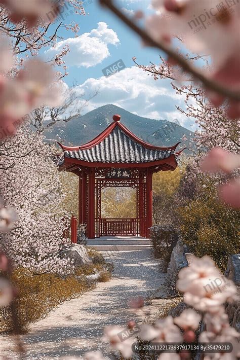 Ai创作图桃林鹊桥 院门花开 半道春红 意境樱花古建 桃夭门 亭台楼阁鸿运当头 桃花亭 春天楼台亭阁 春色御花园 香雪亭 烂漫香山 煦春台 樱林鹊廊 四时红 桃夭 昵图网