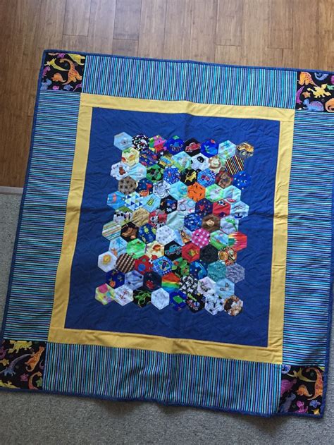 Hexagon Boys I Spy Quilt