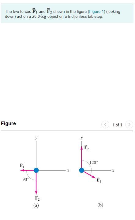 solved the two forces f⃗ 1f→1 and f⃗ 2f→2 shown in the