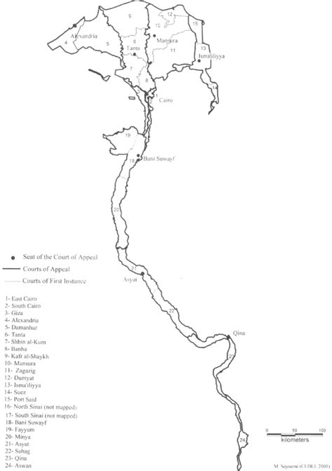 a map of courts of appeal and courts of first instance download