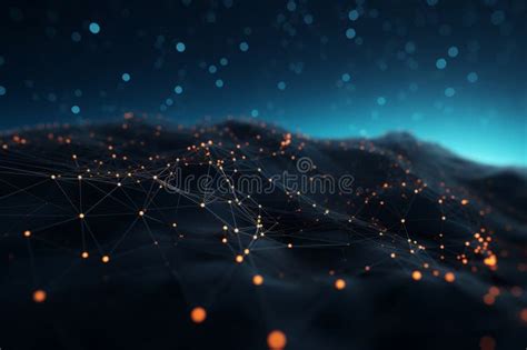 Technology Network With Connected Lines And Dots Stock Illustration Illustration Of Future