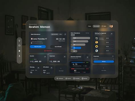 Vision Pro Dashboard Uxui Behance