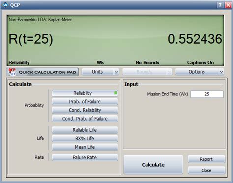 Non Parametric Life Data Analysis Example