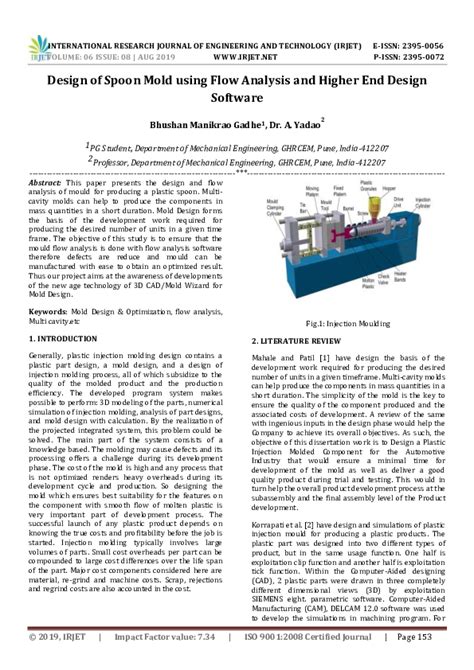 Pdf Spoon Mold Design With Flow Analysis