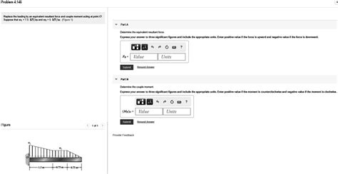 Problem 4145 Replace The Loading By An Equivalent Resultant Force And