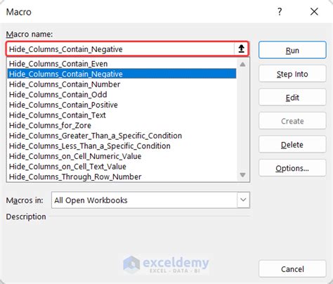 How To Use Excel VBA To Hide Columns Based On Cell Value Examples