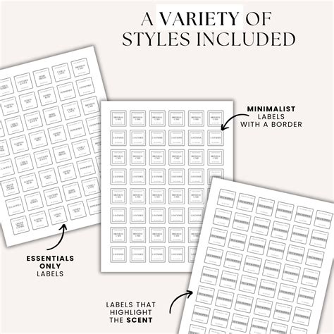 1 Inch Car Oil Diffuser Labels Template Editable Car Air Freshener Fragrance Label Hanging