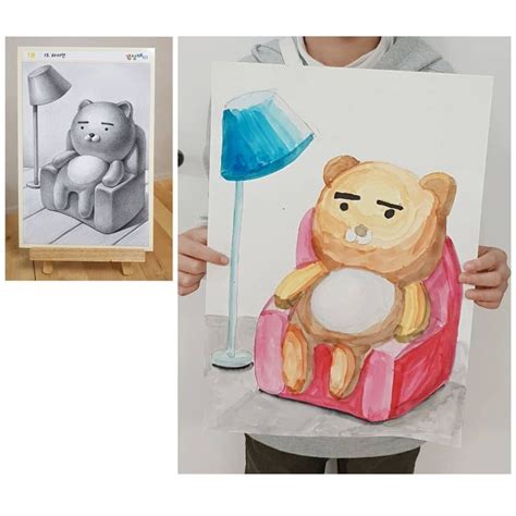 자동 대체 텍스트를 사용할 수 없습니다 어린이 미술 활동 초등학교 미술 수채화