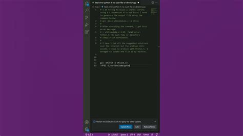 Gcc Fatal Error Pythonh No Such File Or Directory Youtube