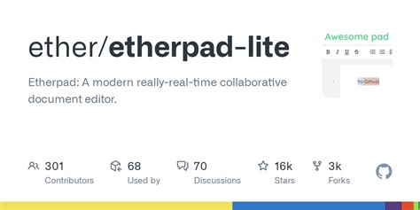GitHub Ether Etherpad Lite Etherpad A Modern Really Real Time Collaborative Document Editor
