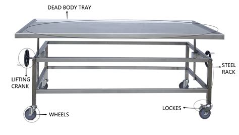 High Quality Mortuary Corpse Autopsy Lifting Cart For Hospital