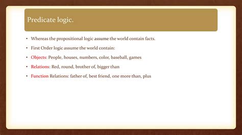 first order logic ppt